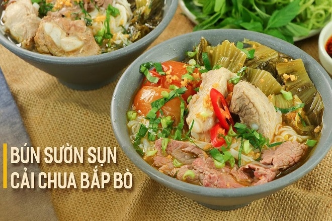 Cách nấu bún sườn chua ngọt ngon đúng chuẩn miền Bắc